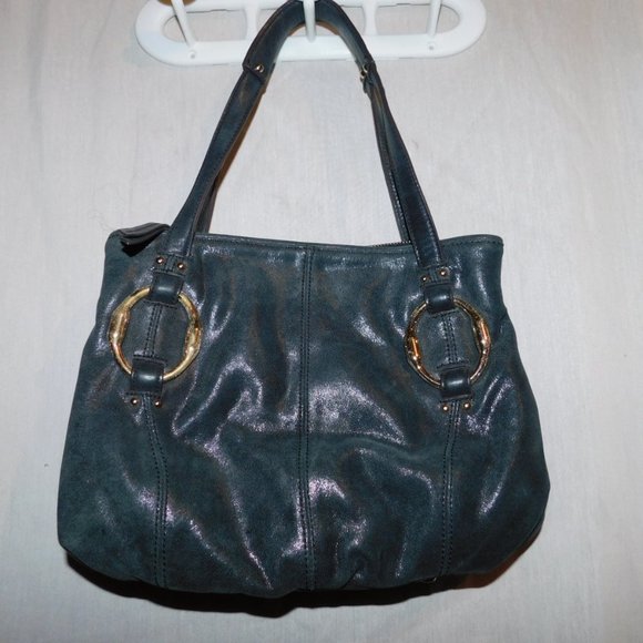 b. makowsky | Bags | B Makowsky Blue Leather Purse | Poshmark